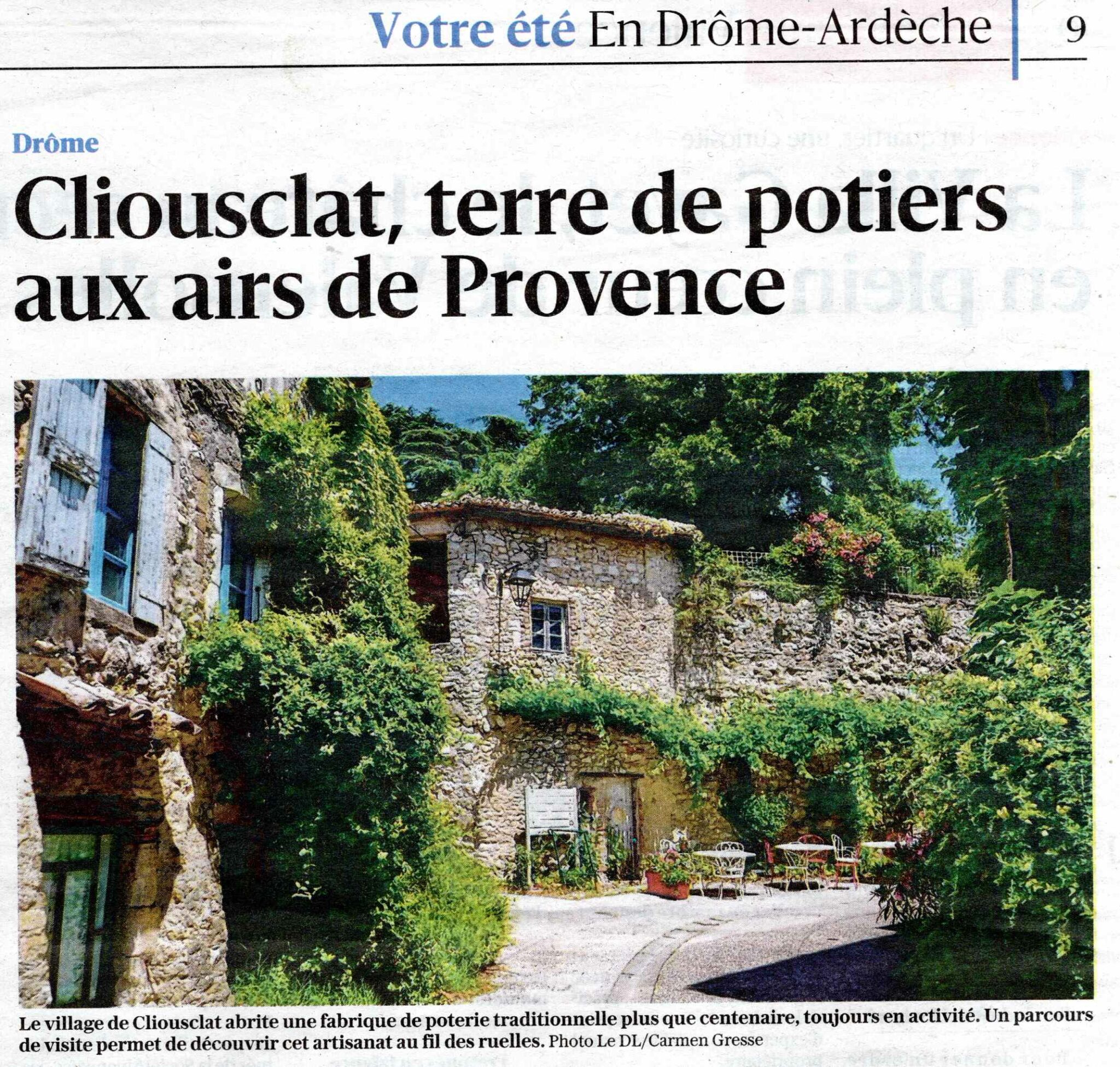 À la découverte de Cliousclat, capitale de la poterie au charme ...